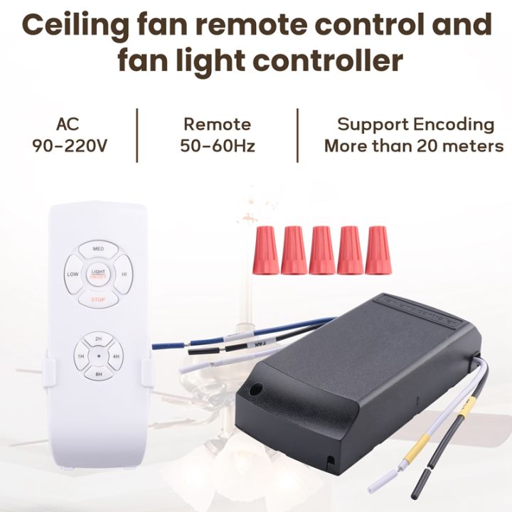 Universal Ceiling Fan Lamp Remote Control Kit Timing Setting Switch ...