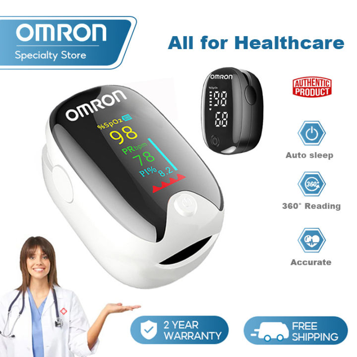 Omron Pulse Oximeter Finger Original Blood Oxygen Saturation Monitor ...