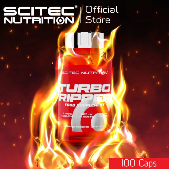 SCITEC NUTRITION Turbo Ripper 100 caps. (Fat Burner / แฟตเบิร์นเนอร์ ...