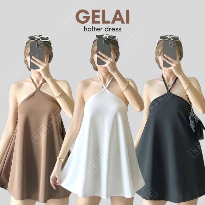 Namiholic Gelai Halter Mini Crepe Dress | Lazada PH