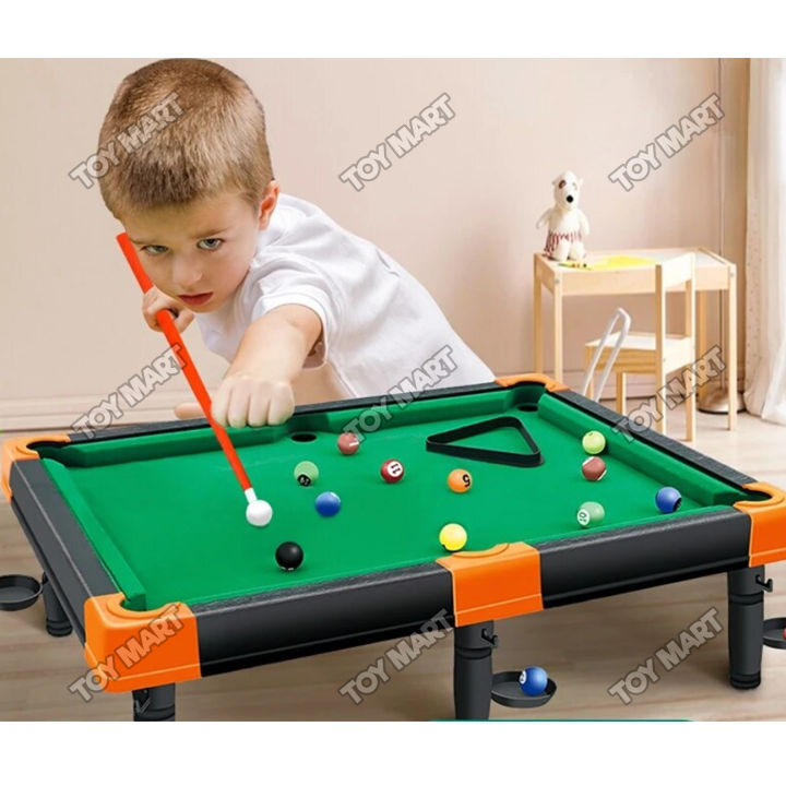 Kids Billiard Pool Table Set Portable Small Tabletop American Snooker ...