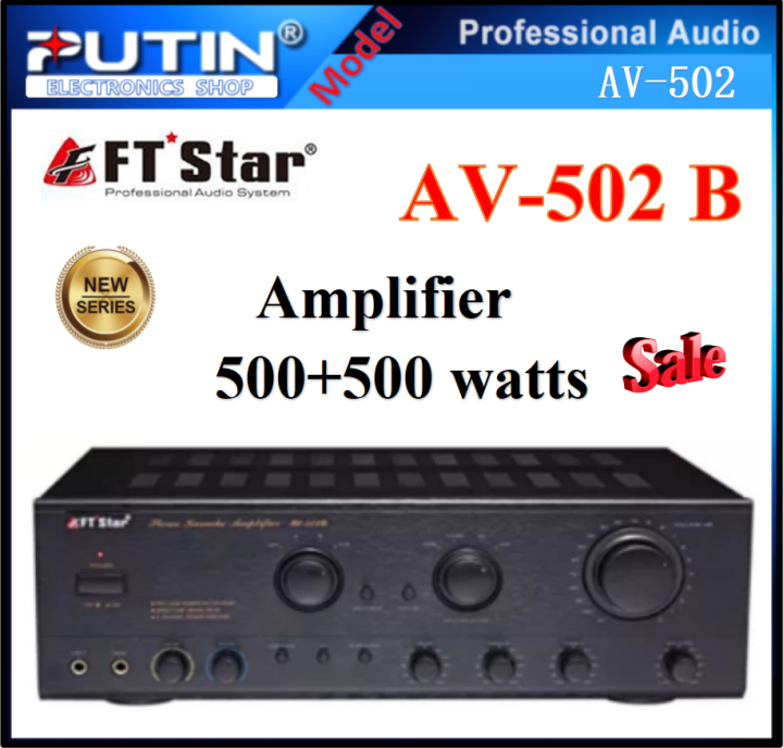 The FTstar AV502B Amplifier digital karaoke mixing Amplifier 2x500W ...