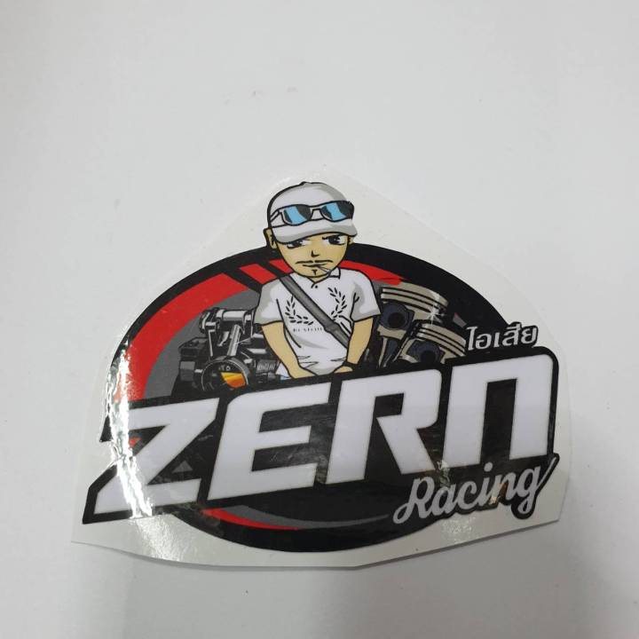 สติ๊กเกอร์ สติ๊กเกอร์ติดรถ ช่างเซิน ZERN RACING V.2 ใส่หมวกขาว | Lazada ...