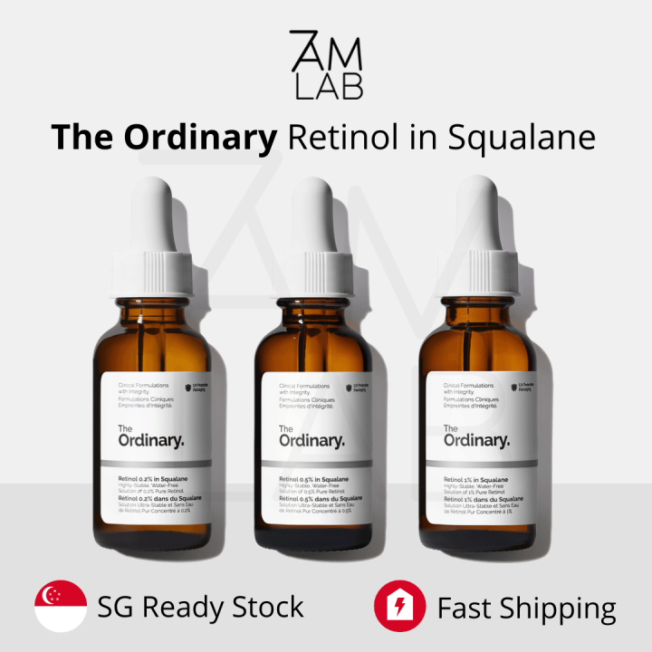 (SG Stock) The Ordinary Retinol 0.2%, 0.5%, 1% in Squalane 30ml ...