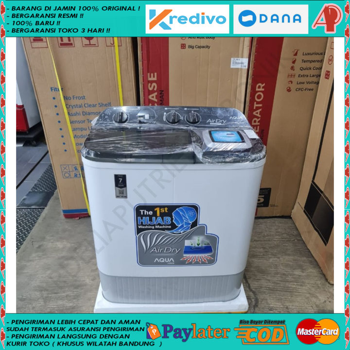 MESIN CUCI TERBARU AQUA JAPAN 2 tabung kapasitas 9KG QW-960XT | Lazada ...