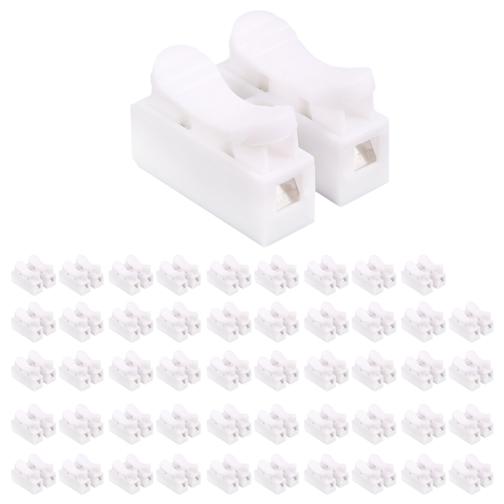 (ZHDV) 50PCS CH2 Spring Quick Wire Connector Cable Clamp Terminal Block ...