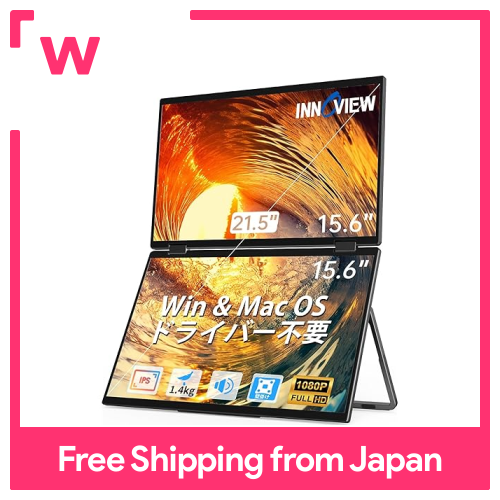 InnoView Dual Mobile Monitor 15.6 Driverless Mobile Monitor 2 Screens ...