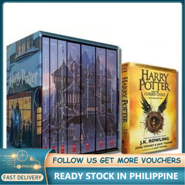 【8 Books Set】Harry Potter English Original Complete Works Commemorative ...
