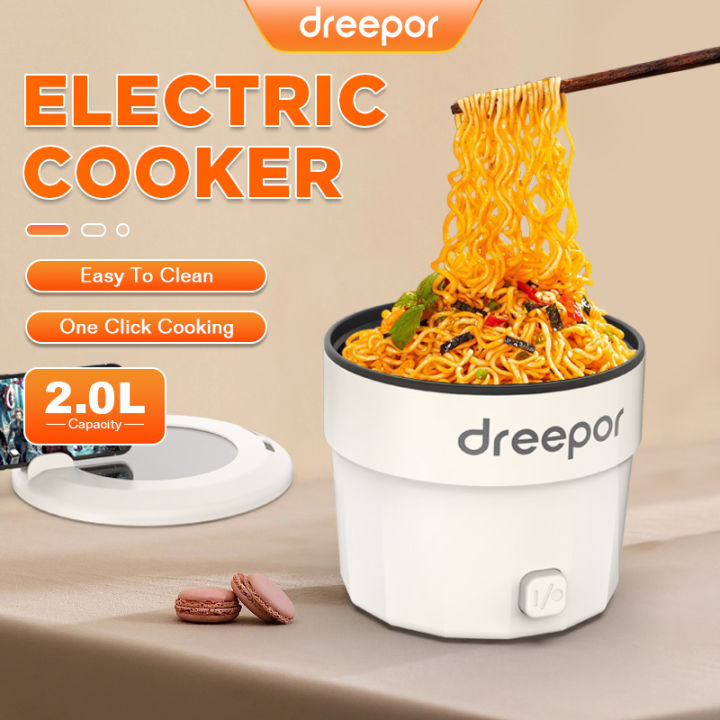 Dreepor2L Electric Cooker Mini Rice Cooker Small Multi Cooker Electric ...