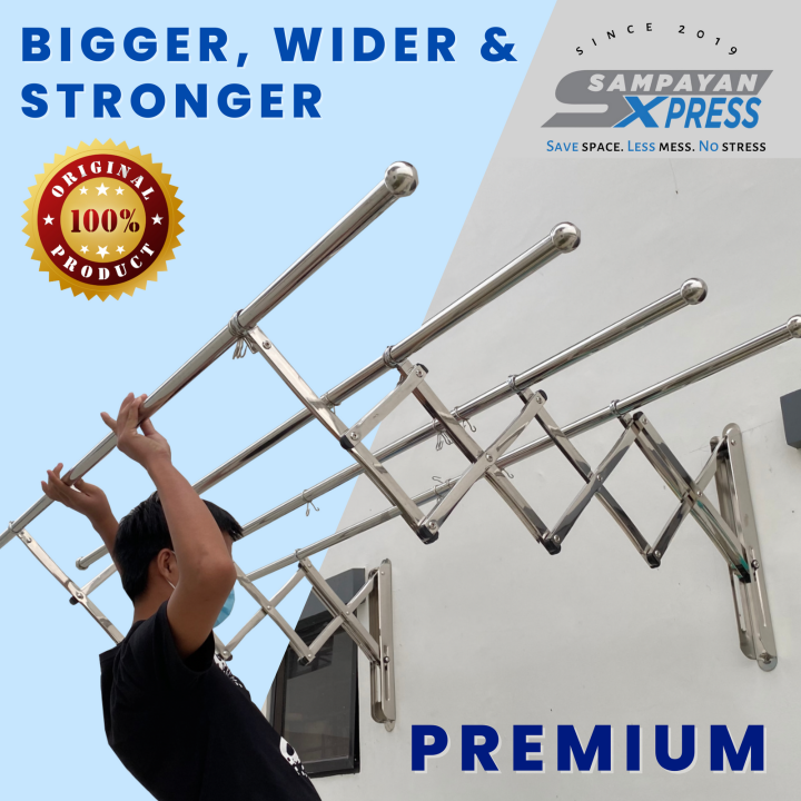 4 Pole Premium Sampayan Xpress Space Saver Stainless Steel Sampayan ...