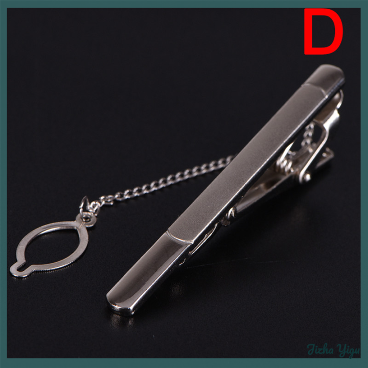 Jizha Men Silver Necktie Tie Clip Stainless Steel Plain Clasp Bars Pins