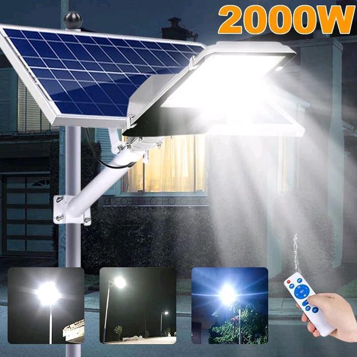 LAMPU PJU SOLAR PANEL 2000 WATT LAMPU JALAN DAN TAMAN DENGAN CAHAYA ...