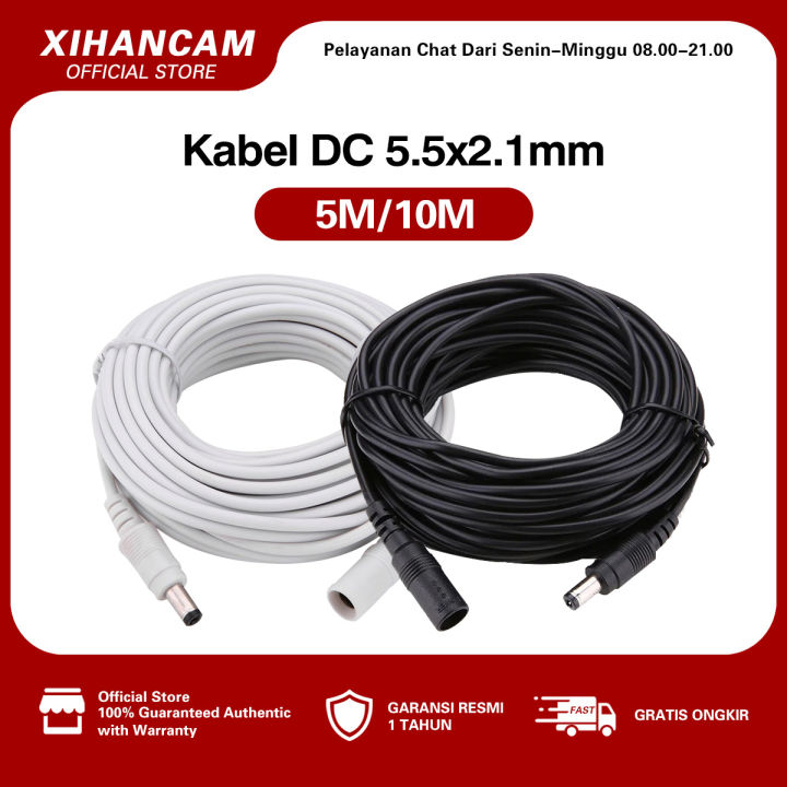 XIHANCAM Kabel DC 12V Kabel Power CCTV 5 10 Meter Koneksi Kabel ...