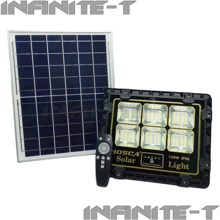 Bosca BXH-120W Outdoor Solar LED Street Flood Light And Solar Panel 120W Waterproof | Lazada PH