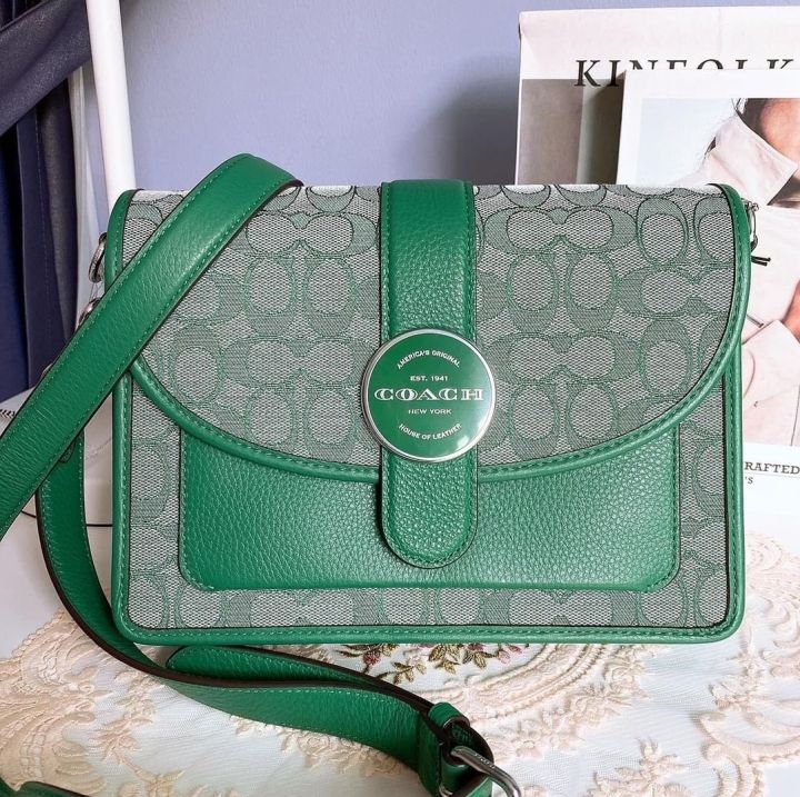 Original Coach C8307 Lonnie Crossbody Bag In Signature Jacquard - Green ...
