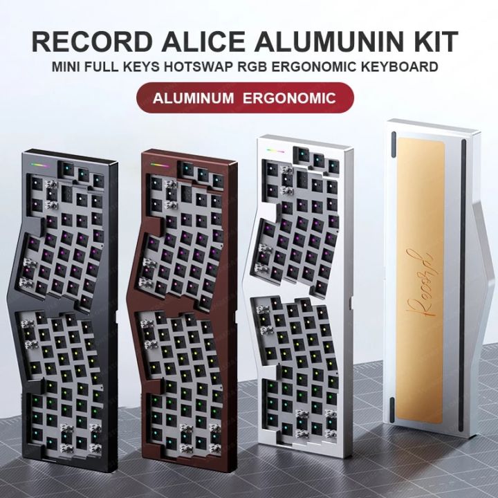 RECORD Alice Sugar65 Ergonomic Aluminum Custom Mechanical Keyboard Kit ...
