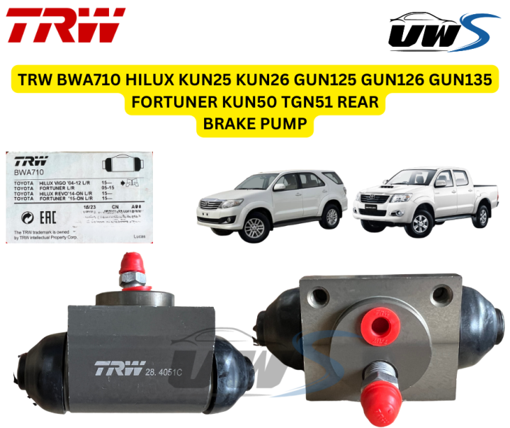 TRW BWA710 HILUX KUN25 KUN26 GUN125 GUN126 GUN135 FORTUNER KUN50 TGN51 ...