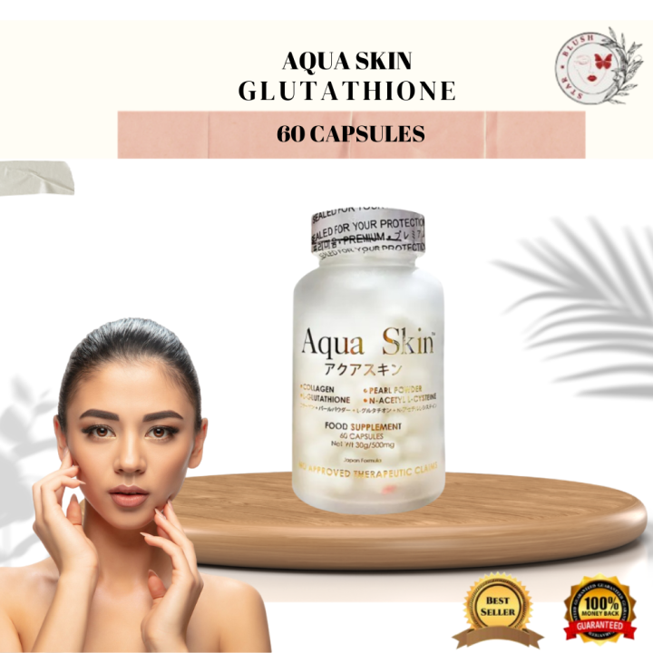 Authentic Aqua Skin Gluta Caps Glutathione with Collagen Skin Whitening ...