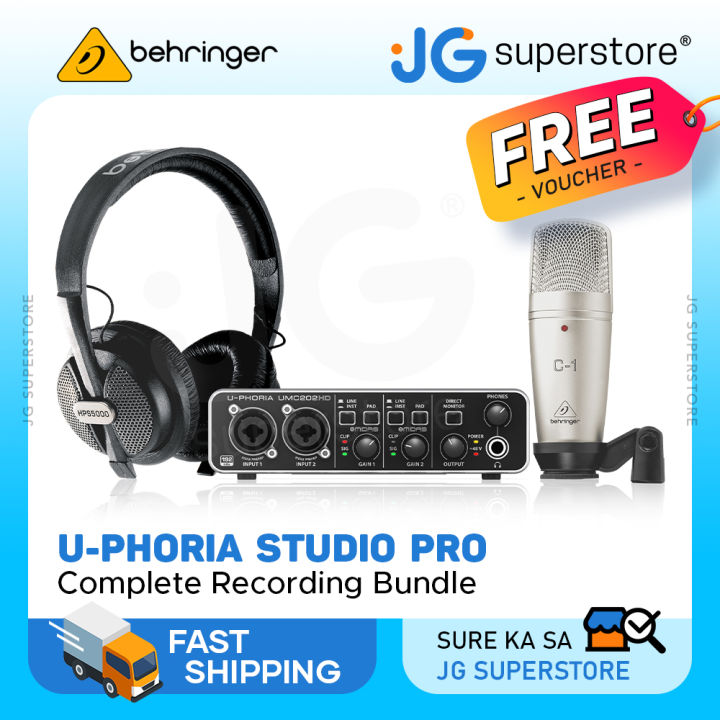 [CLEARANCE] Behringer U-Phoria Studio Pro Complete Recording Podcasting ...