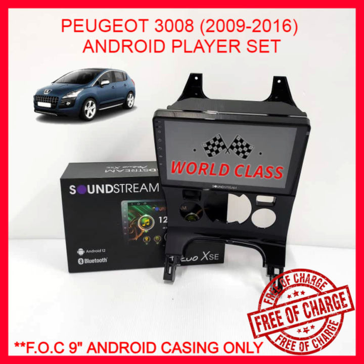 PEUGEOT 3008 2009-2016 SOUNDSTREAM 9" ANDROID IPS PLAYER FULL HD SCREEN ...