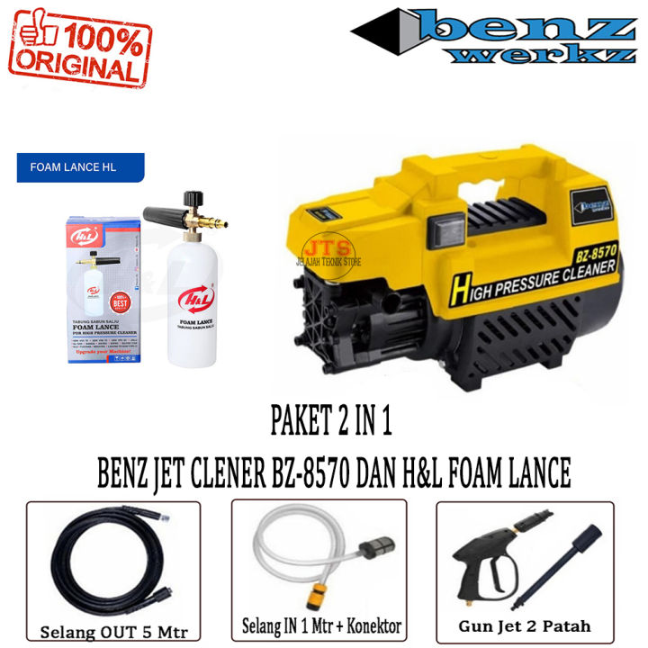 BENZ Jet Cleaner BZ-8570 Mesin Cuci Steam Motor Mobil AC 120 Bar High ...