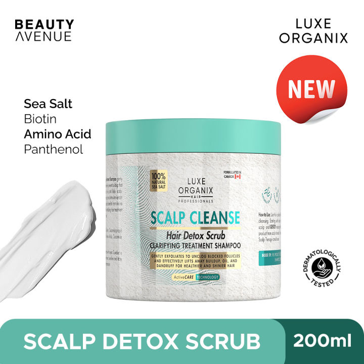 Luxe Organix Scalp Cleanse Hair Detox Scrub Clarifying Treatment ...