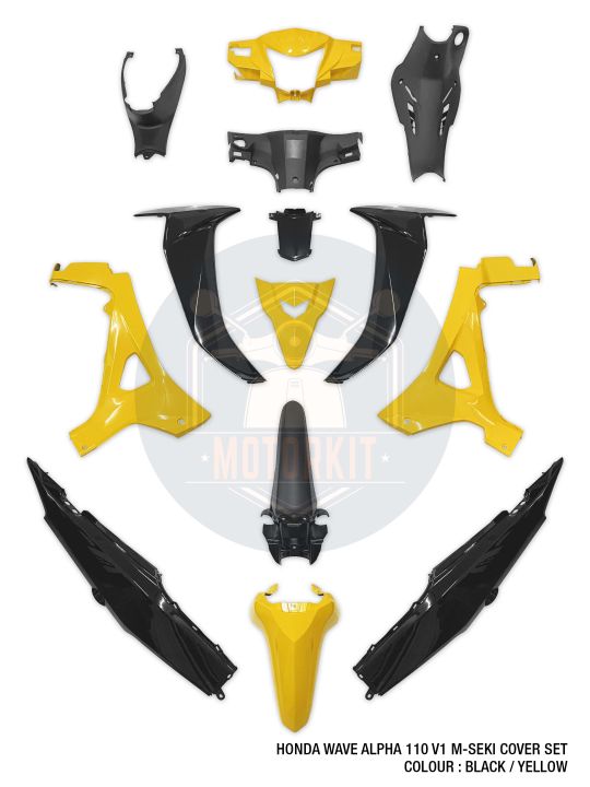 HONDA WAVE ALPHA 110 V1 WAVE 110 CX ALPHA WAVE110 WAVE110CX WAVEALPHA M SEKI MSEKI COVER SET ...