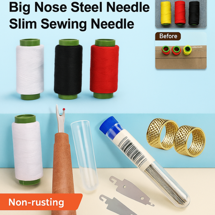 Hand Sewing Tool Set Big Nose Steel Needle Sewing Needle Set Slim ...