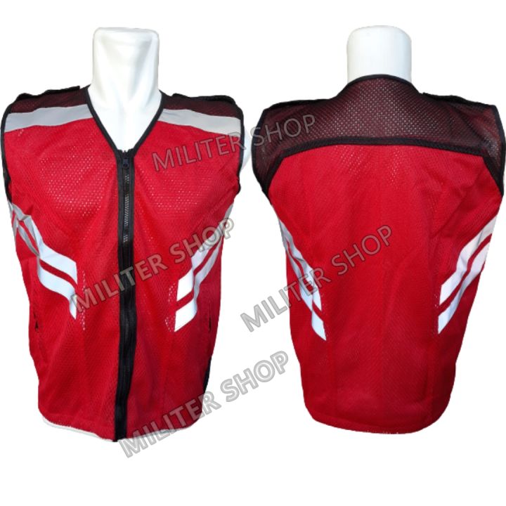 Rompi K3 Safety Rompi Proyek Warna Merah | Lazada Indonesia