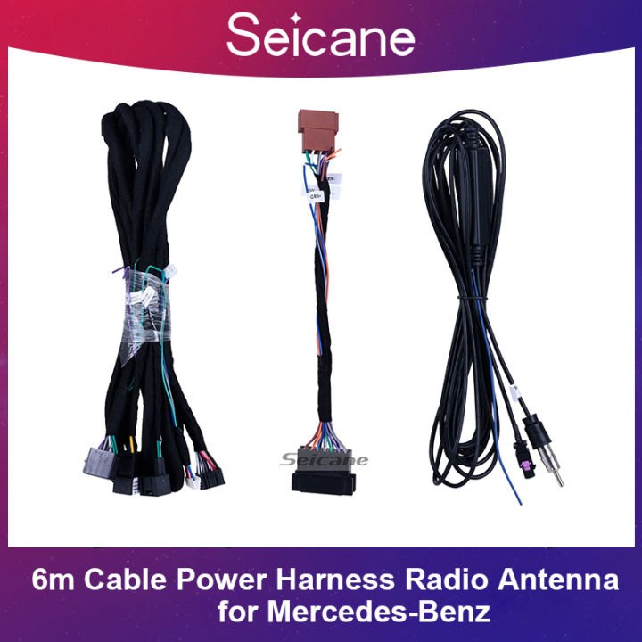 Seicane 6m Long Cable Power Harness Radio Antenna for Mercedes-Benz ...