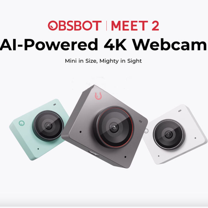 OBSBOT Meet 2-4K Webcam for PC with 1/2" Sensor, AI Framing & Autofocus ...