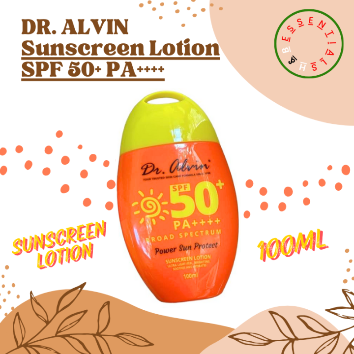 Dr. Alvin Sunscreen Lotion SPF50 PA++++ 100ml | Lazada PH