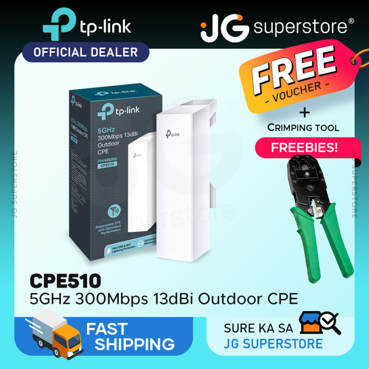 TP-Link CPE510 5GHz 300Mbps 13dBi Outdoor CPE for PtP Wireless Bridge ...