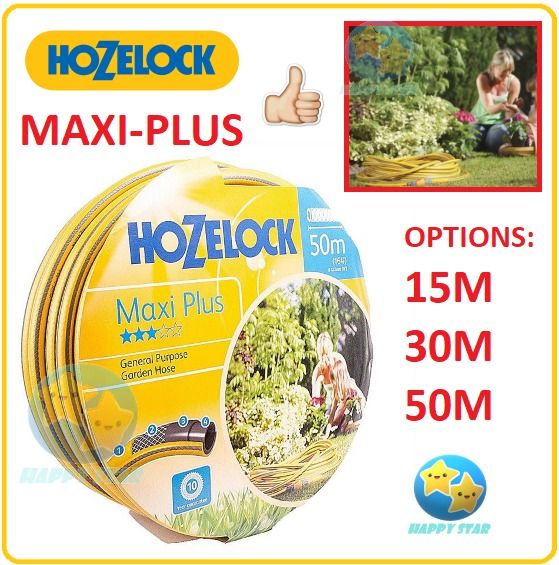 [100 ORIGINAL] HOZELOCK 4 LAYERS UK MAXI-PLUS YELLOW GARDEN HOSE 15 30 ...