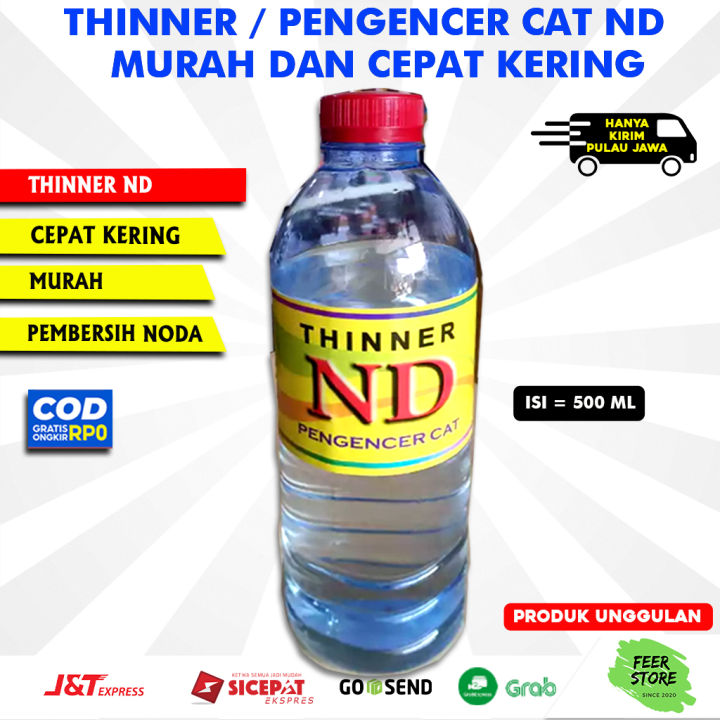 Thinner Tinner ND Botol Plastik Thiner ND SUPER JAGUAR KUALITAS TERBAIK ISI FULL 500 ML | Lazada ...