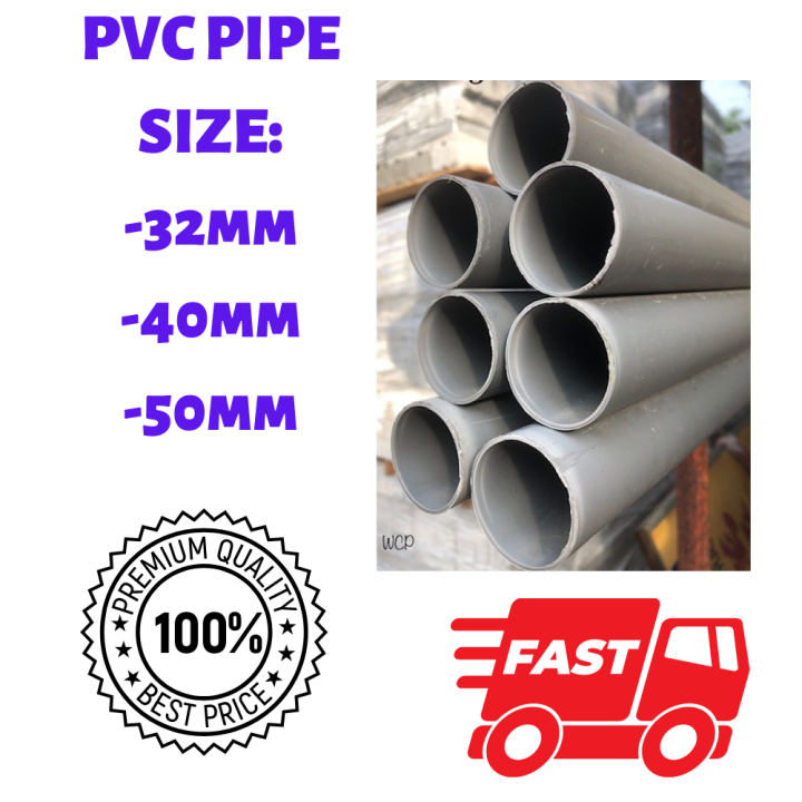 PVC Pipe/PVC Water Pipe Class O [ NON SIRIM ] (32MM/ 40MM / 50MM) | Lazada
