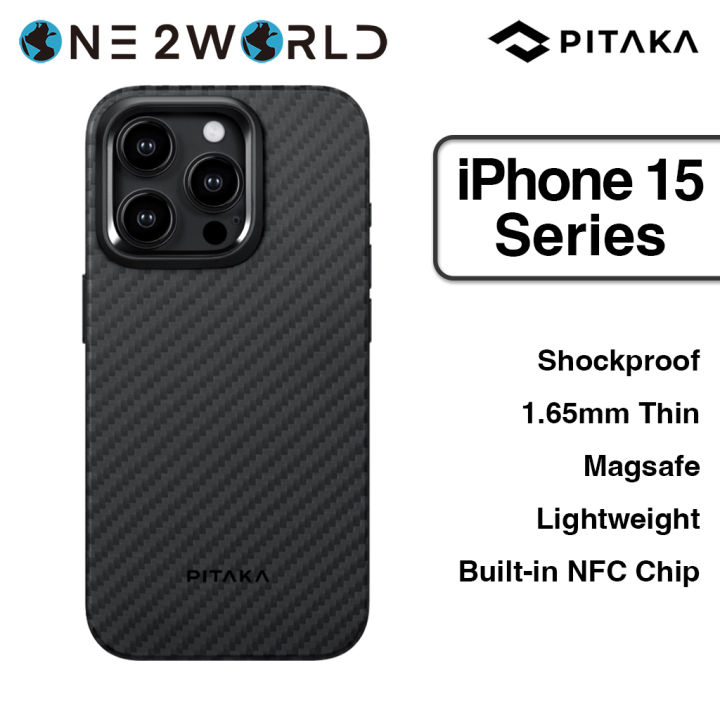 PITAKA 1500D MagEZ Aramid Fiber Case Pro 4, iPhone 15 Cover Thin ...