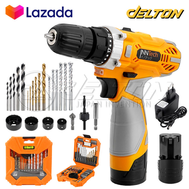 InnTech สว่านไร้สาย สว่าน 28V 2 ระบบ รุ่น PRO-S-28V Pro Series สำหรับเจาะไม้ เหล็ก ขันน็อตสกรู ...