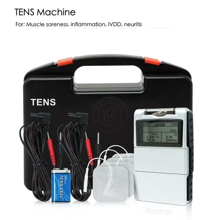TENS Stimulator COMBO TENS EMS Unit-Pain Relief Nerve Muscle Stimulator ...