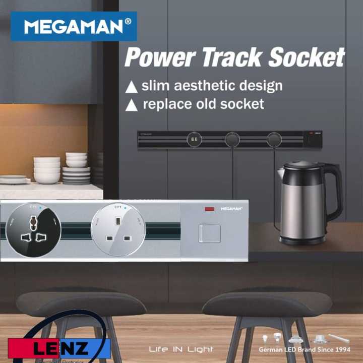 MEGAMAN 25A (6500W) Power Track 40cm ~ 100cm (Surface) | Lazada