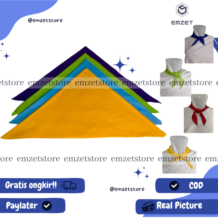 SYAL KAIN SLAYER POLOS BANDANA IKET SLAYER WARNA SYAL SEGITIGA BISA COD ...