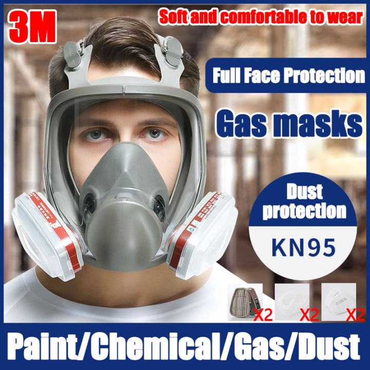 【10 Year Warranty】3M Gas Mas Large View Full Face Facepiece Respirator ...