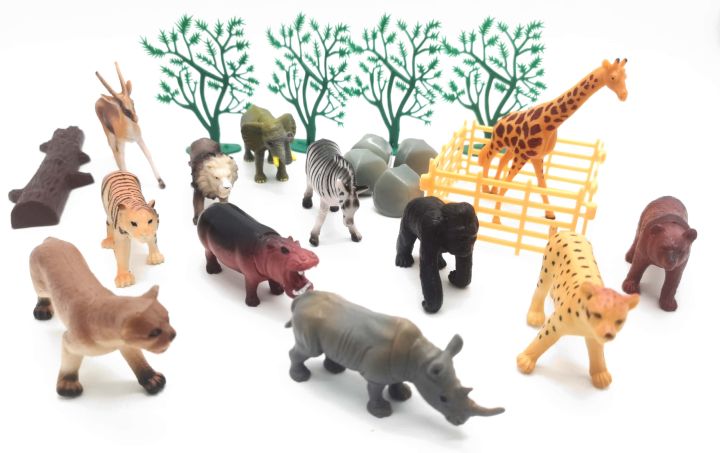 AFRICAN LIFE 26 PCS WILD ANIMALS ADVENTURE PLAY SET | Lazada
