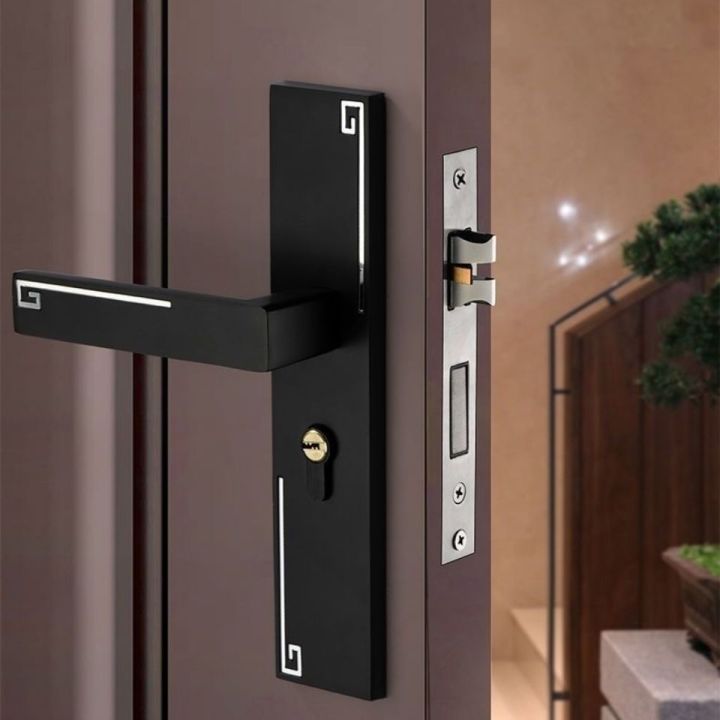 Wooden Mute Door Locked Interior Door Handle Locks Set Lock Doorknob ...
