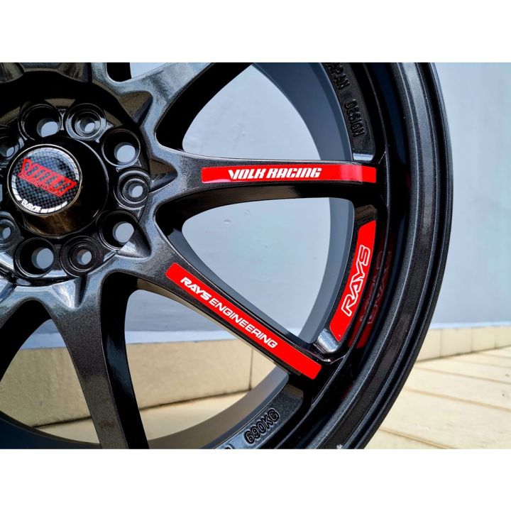☬Rim Sticker Ce28 CR II Volk Racing Sticker Rays Engineering Myvi Wira ...