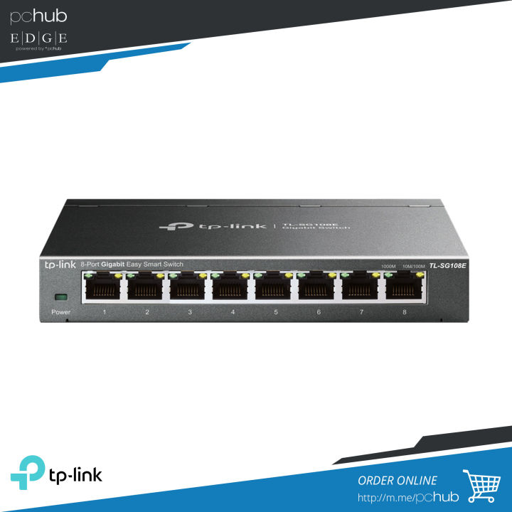 PChub | TPLink TL SG108E, 8 port, gigabit, managed smart switch hub, pn ...