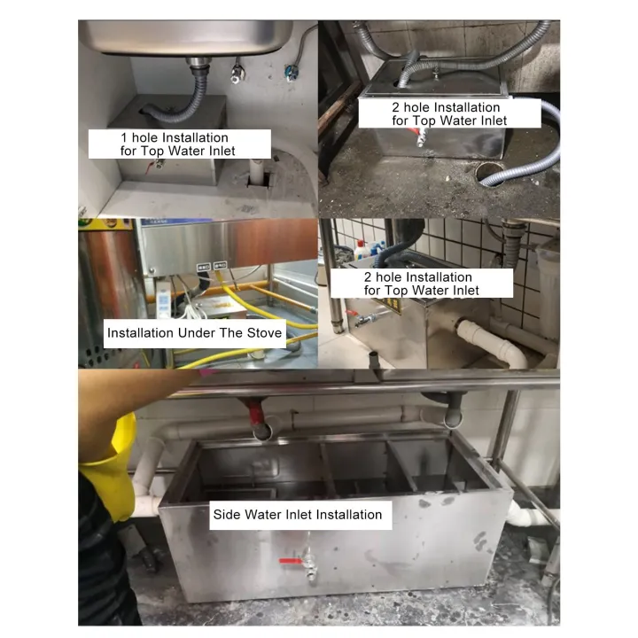 Stainless Steel 3 Stage Filtration Grease Trap Grease Interceptor for ...