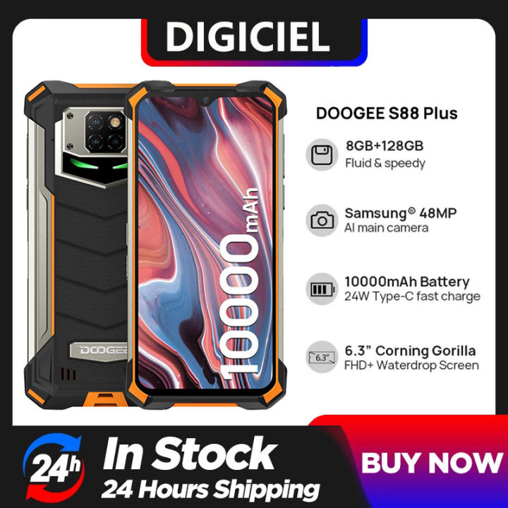 Doogee S88 Plus สมาร์ทโฟนที่ทนทาน 6.3 นิ้ว การชาร์จแบบไร้สาย Super ...