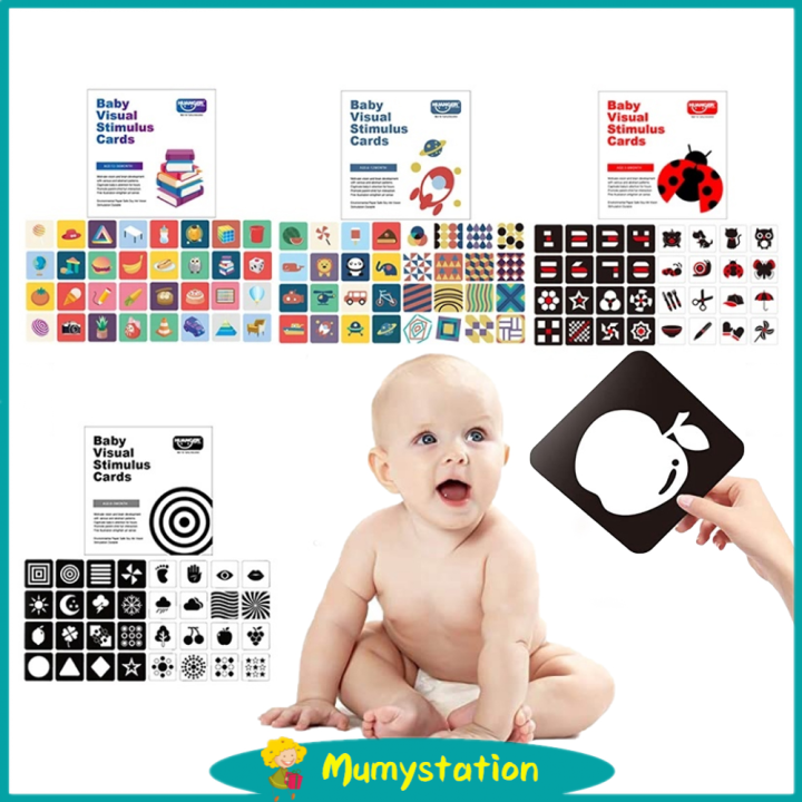 Mumystation 0-36 Months Baby Vision Cards Flash Card Newborn Visual ...