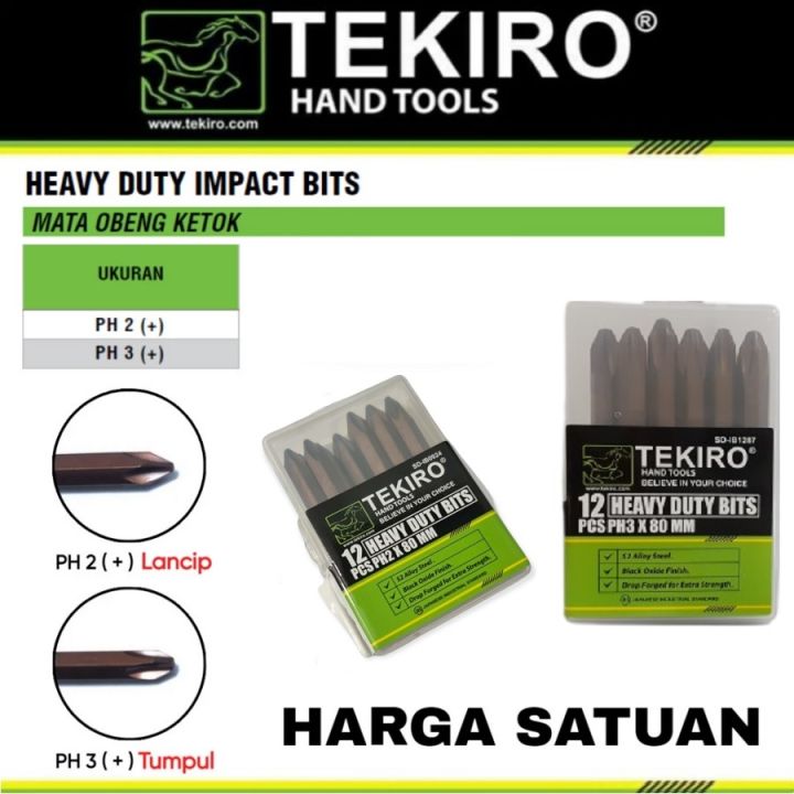 [1PCS] TEKIRO MATA OBENG KETOK PLUS IMPACT DRIVER BIT PH 2 PH 3 Plus ...